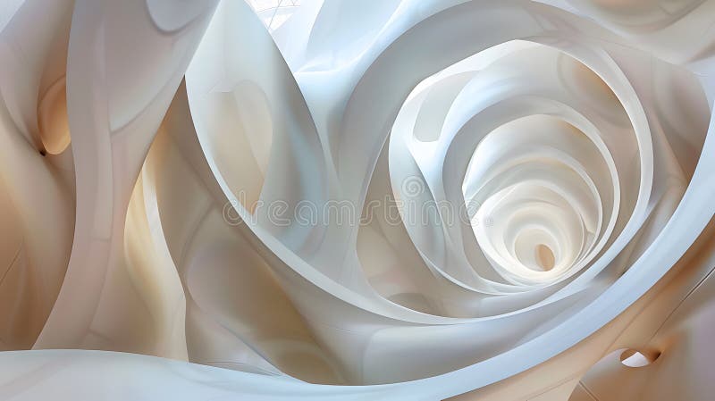 Abstract Architectural Twisting Forms in Modern Design Background ...