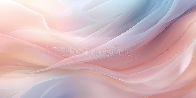 Abstract Background of Flying Fabrics in Pastel Shades, Translucent ...