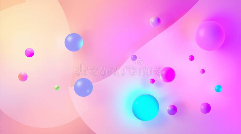 Glowing Spheres on Dreamy Gradient Background Generated Stock ...