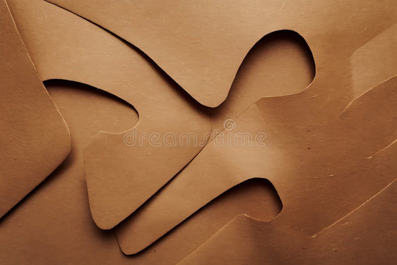 Abstract Brown Paper Cutout Design with Intricate Shapes Stock ...