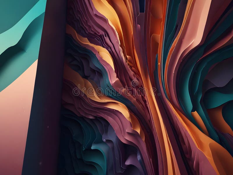 Dimensional Intricacy: an Abstract 3D Design for Engaging Visuals Stock ...