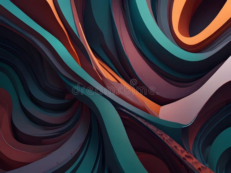 Dimensional Intricacy: an Abstract 3D Design for Engaging Visuals Stock ...