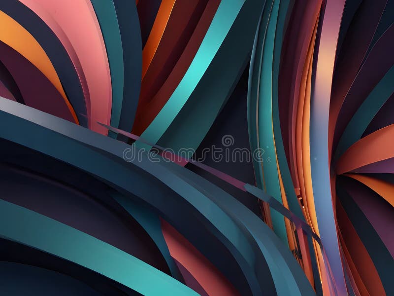 Dimensional Intricacy: an Abstract 3D Design for Engaging Visuals Stock ...