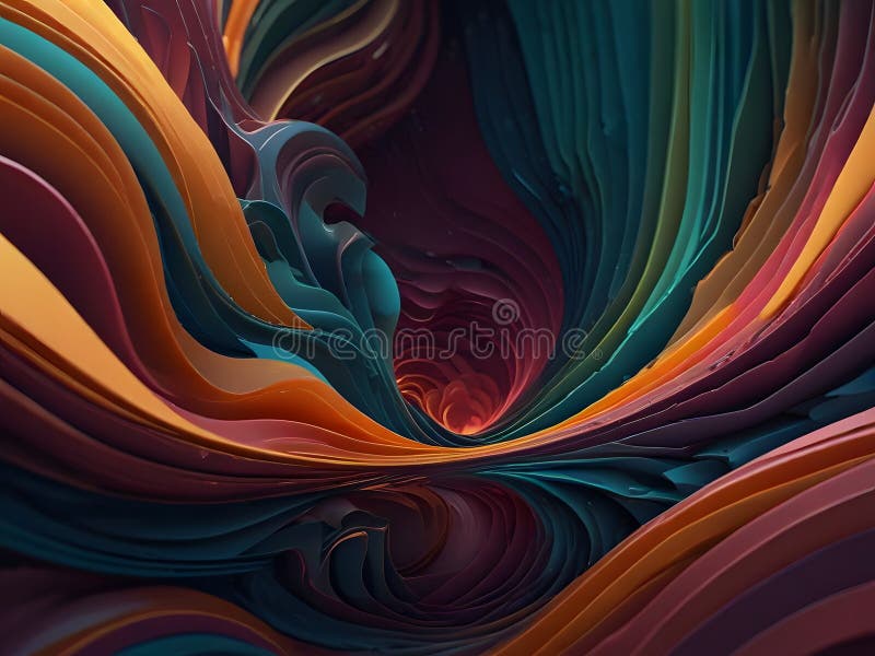 Dimensional Intricacy: an Abstract 3D Design for Engaging Visuals Stock ...