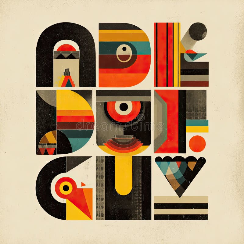 Abstract Letter Art stock illustration. Illustration of artistic ...