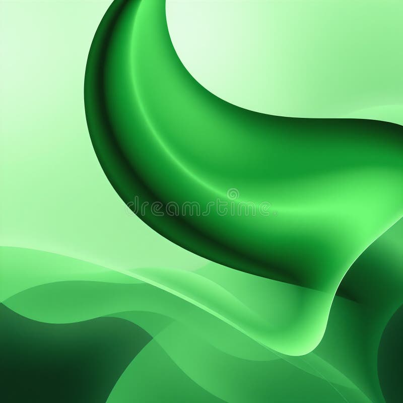 Abstract Green Background with Smooth, Flowing Shapes and Gradients ...