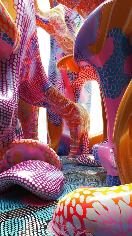 A Psychedelic Wonderland stock illustration. Illustration of surreal ...