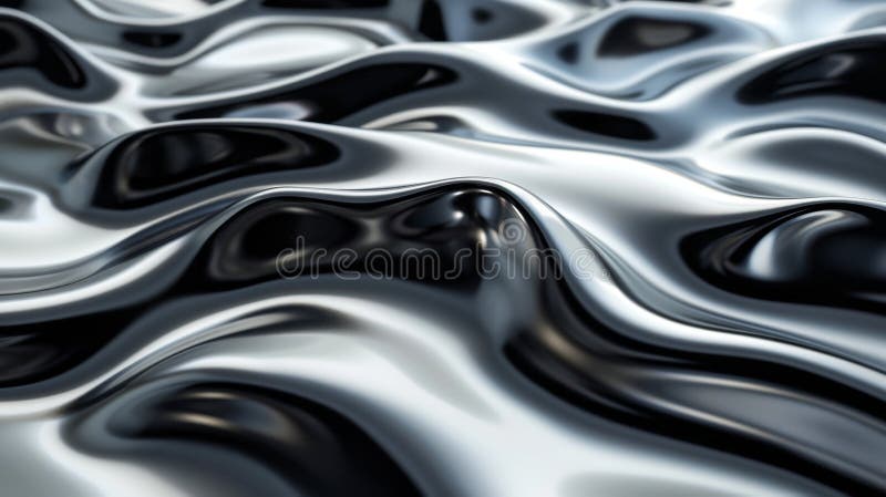 Abstract Liquid Metal Texture - Generative AI Stock Image - Image of ...