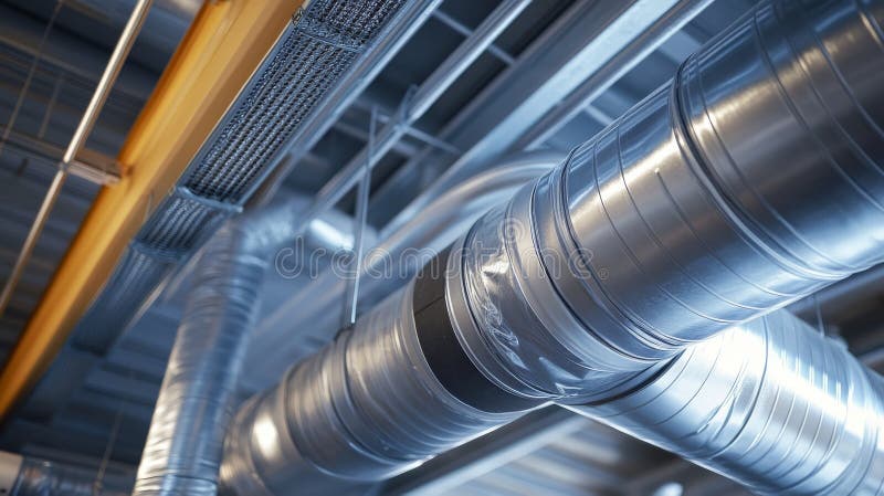 Modern Hvac Ventilation Ductwork Installation Efficient Heating Cooling ...