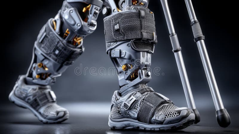 Advanced Orthopedic Support Brace with Crutches for Enhanced Mobility ...