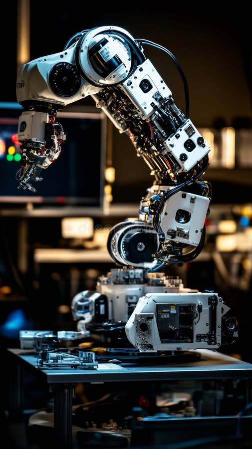 A Sophisticated Robotic Arm in a High-tech Environment. this Image ...