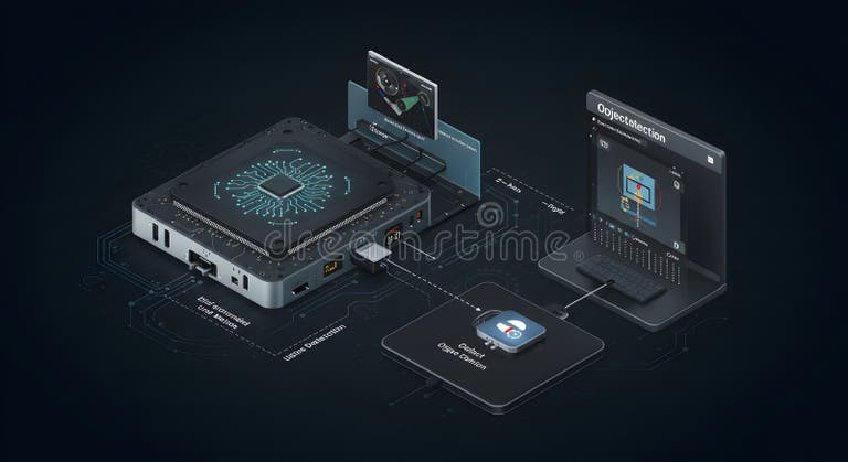 AI-Powered Object Detection System Stock Illustration - Illustration of ...