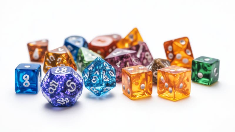 A Vibrant Collection of Colorful Dice Captures the Essence of Fun and ...