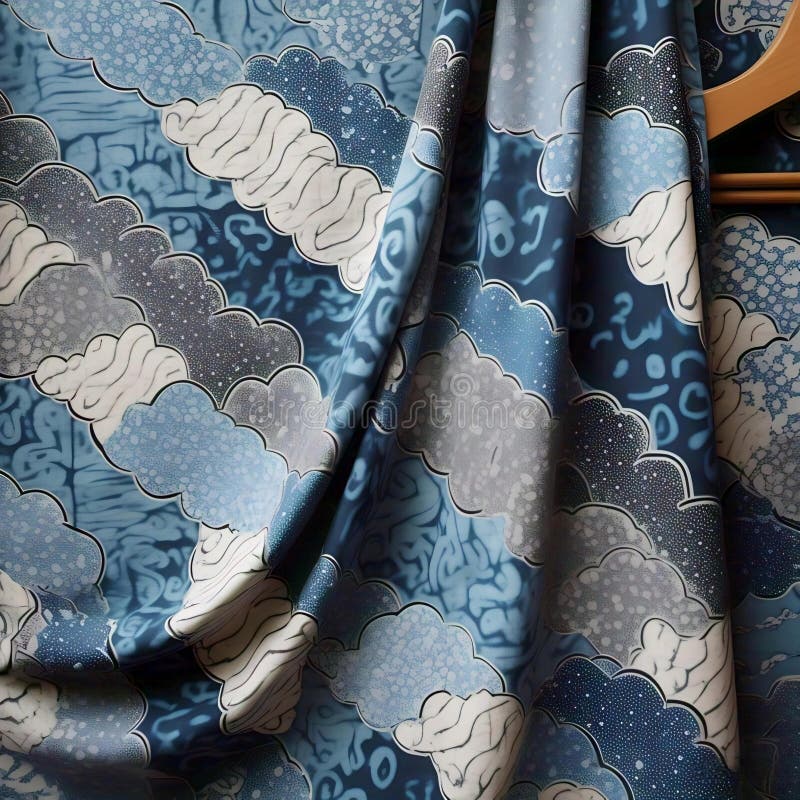 Blue batik texture stock illustration. Illustration of batik - 364942016