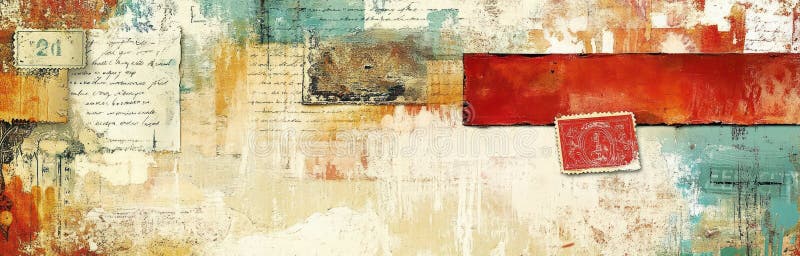 Modern Vintage Scrapbooking: Torn Paper and Textures Stock Illustration ...