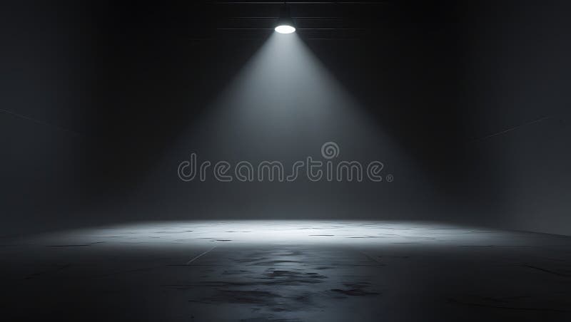 Blank Stage with Single Spotlight Ready for Performance or Presentation ...
