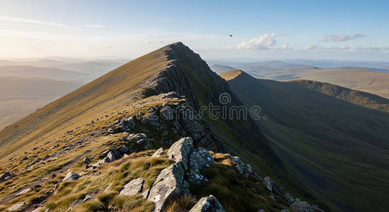 Mountain Ridge Landscape View - Generated Using Ai Stock Illustration ...