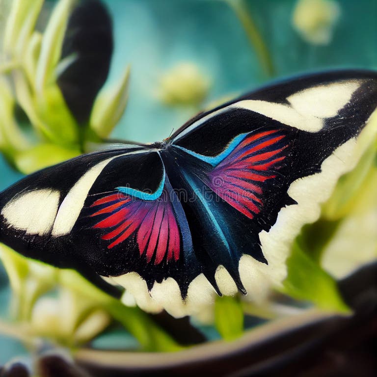 Beautiful, Vibrant, Ultra-vibrant Phorcas Butterflies Stock ...