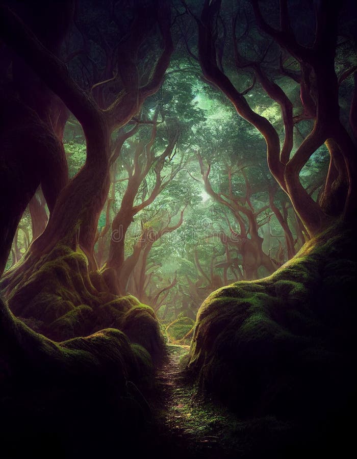 Hyperdetailed Forest Magical Godlike Fantasy Photography Stock ...