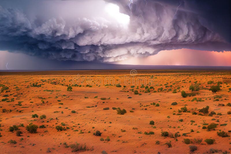 Arid Heath Landscape Barren Environment Super Detailed Stock ...