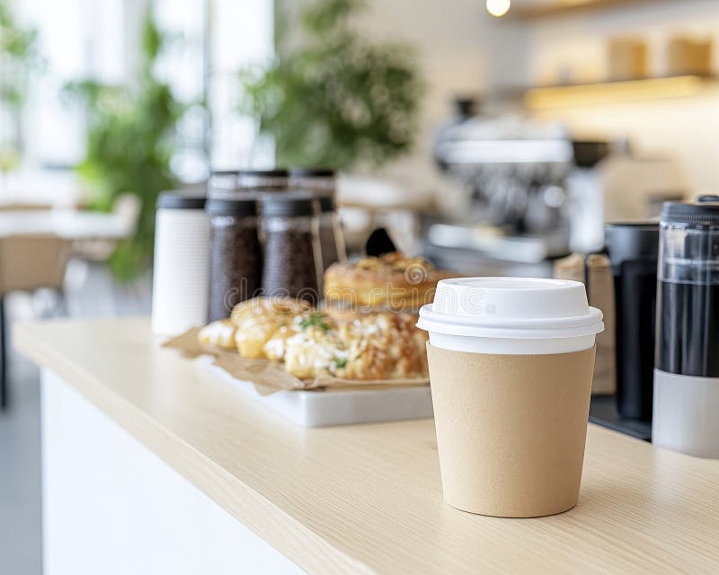 The Image Showcases a Bright and Inviting Coffee Station, Perfectly ...