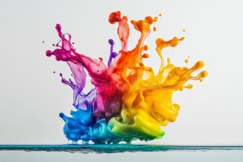 A Vibrant Splash of Colorful Paint Creates an Eye-catching Design. this ...