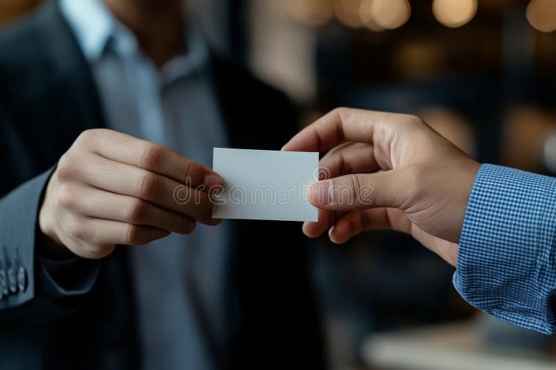 A Business Card Exchange Captures the Essence of Networking. the Hands ...