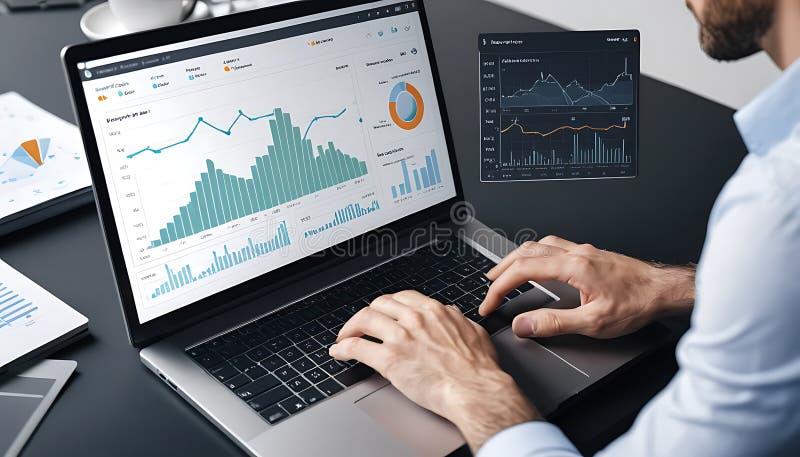AI-Generated Business Analytics Stock Photo - Image of finance ...