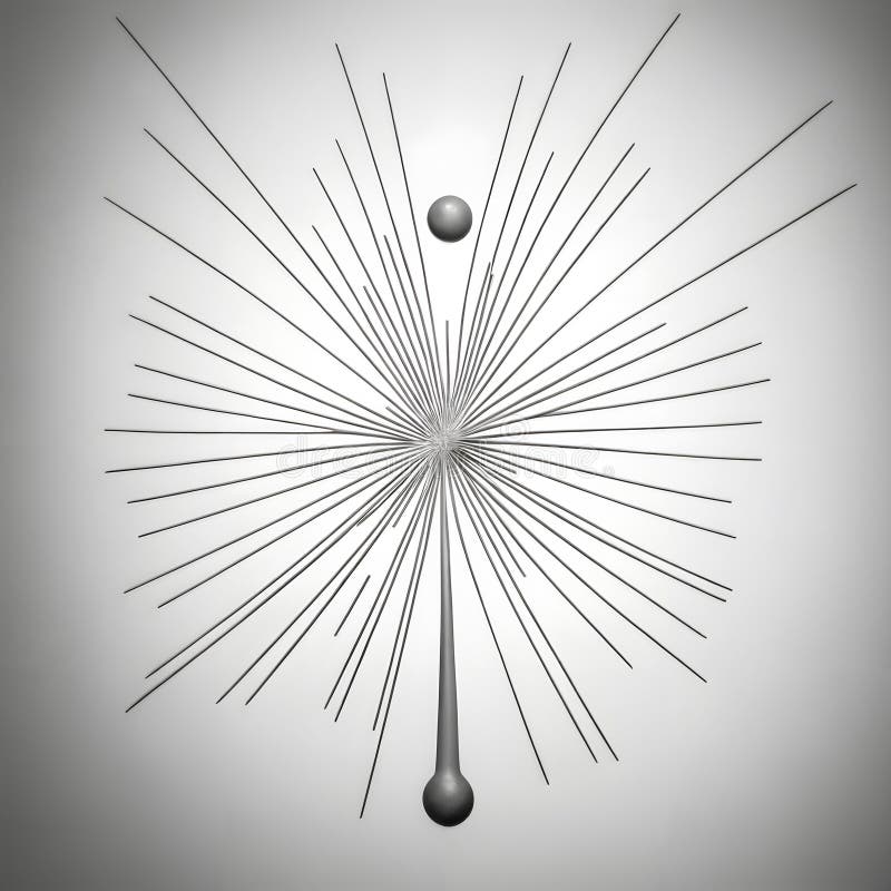 Abstract Radiating Lines and Spheres Stock Photo - Image of geometric ...