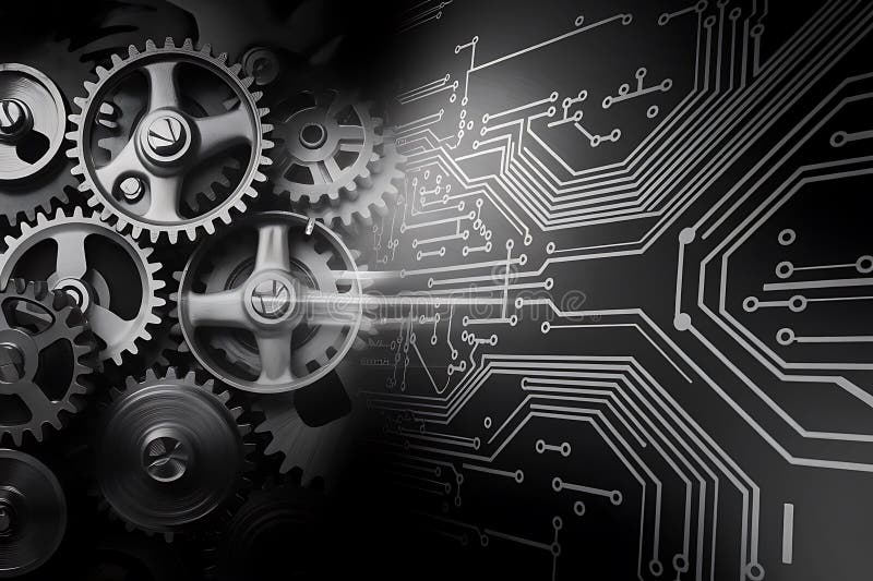 Intricate Gears and Circuit Board: a Fusion of Mechanics and Technology ...