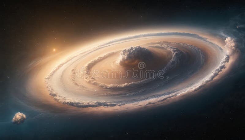 A Celestial Tapestry of Whirlwind Clouds in the Cosmic Expanse Stock ...