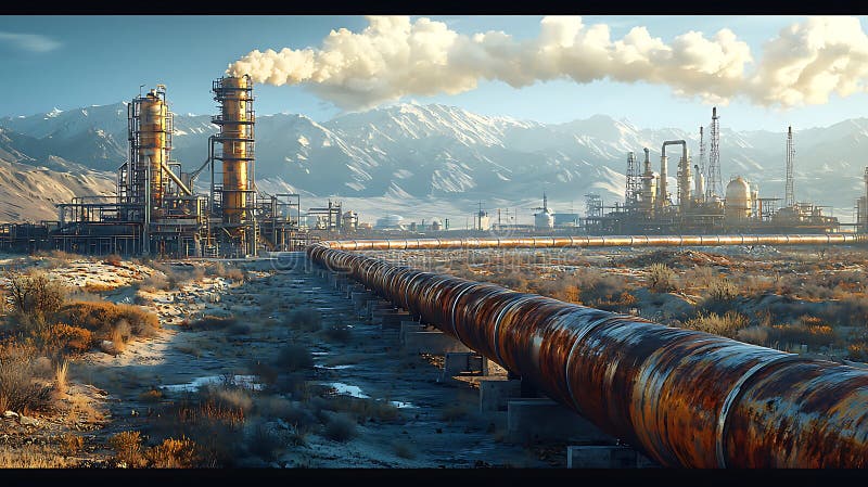 Testing Carbon Capture Technology in Desert Landscape Stock ...