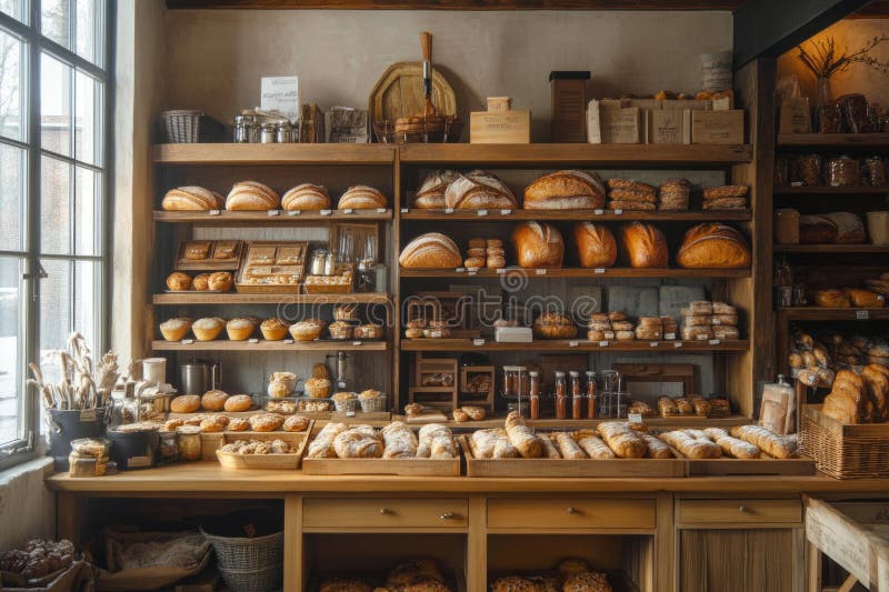 A Cozy Bakery Filled with Fresh, Artisanal Breads. the Warm Colors and ...