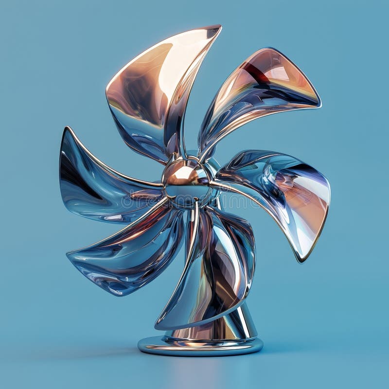 Chrome Windmill stock illustration. Illustration of chrome - 334827771