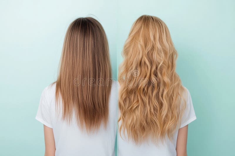 Comparison of Hair Thickness Showing Transformation from Thin Hair To ...