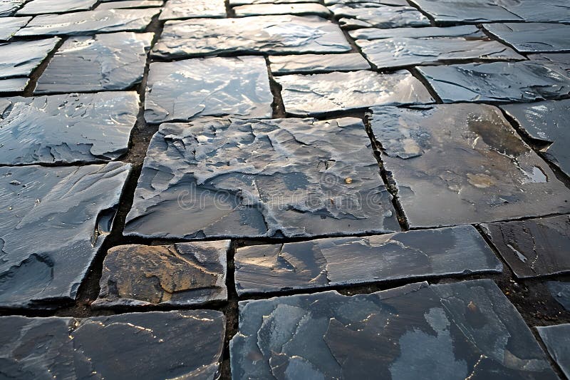 A Detailed View of Dark Grey Stone Pavement Stock Illustration - Illustration of stonework ...