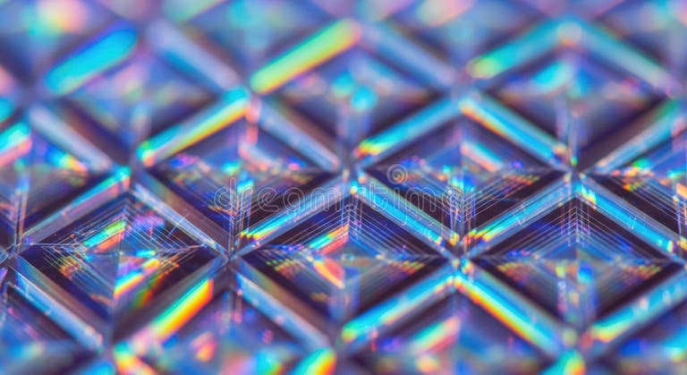 Prismatic Diamond Pattern with Holographic Effect Stock Illustration ...