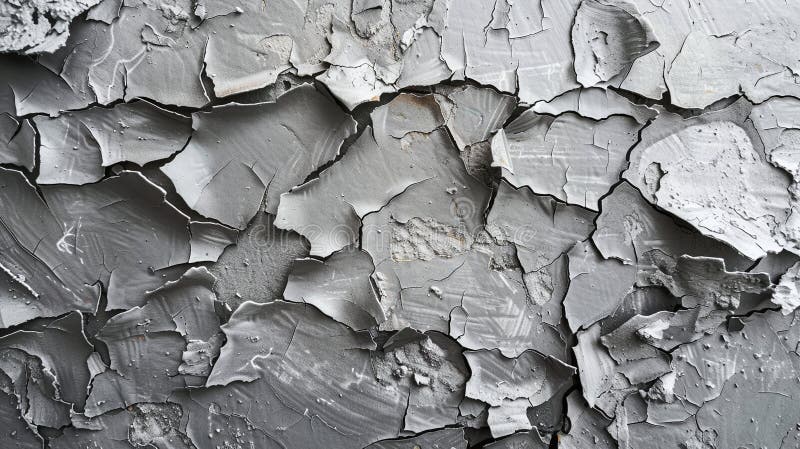 Aged Gray Peeling Paint Texture on Rough Wall Surface Detail Closeup ...