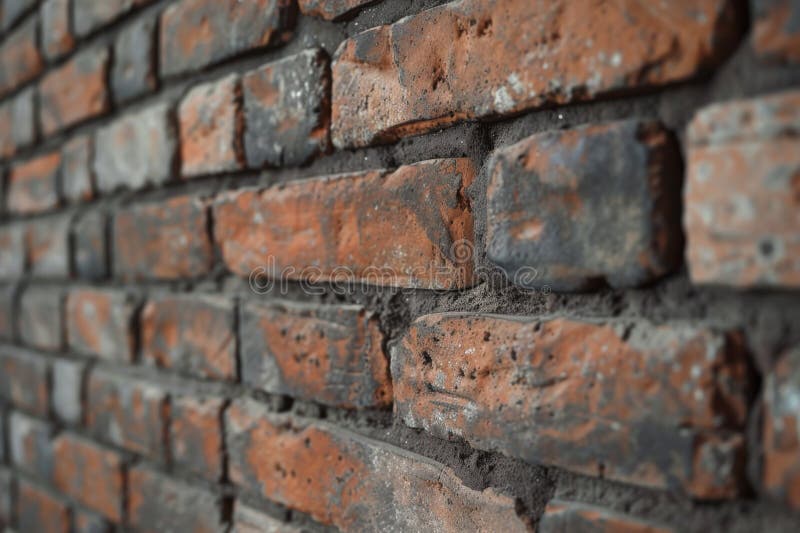Detailed Macro of Red Brick Wall Stock Illustration - Illustration of ...