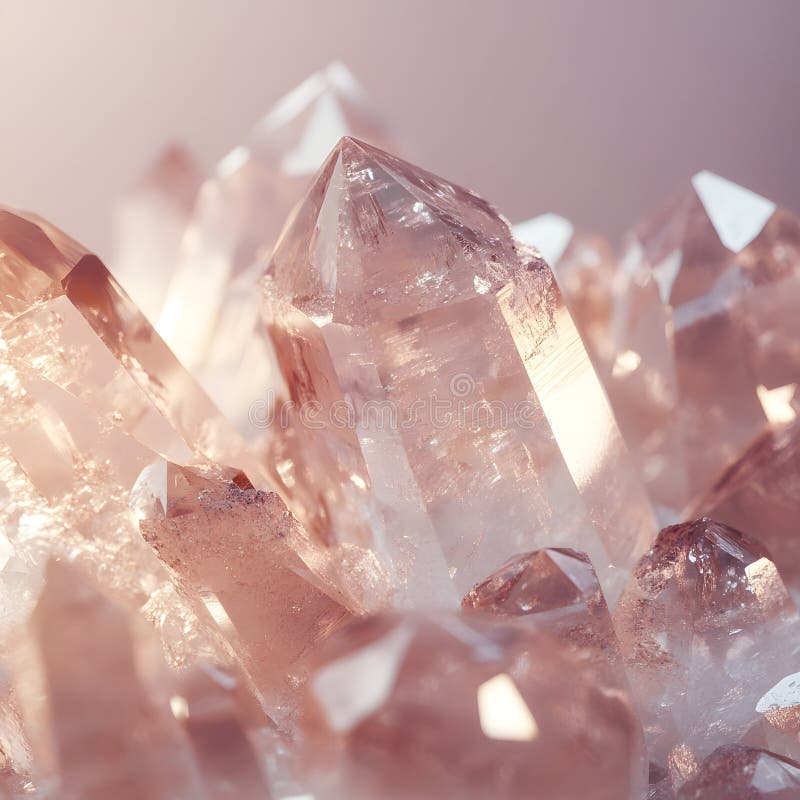 Transcendent Pink Crystals for Calm and Balance Stock Illustration ...