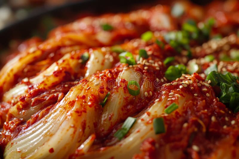 Vibrant Close-Up of Kimchi Delight Stock Illustration - Illustration of ...
