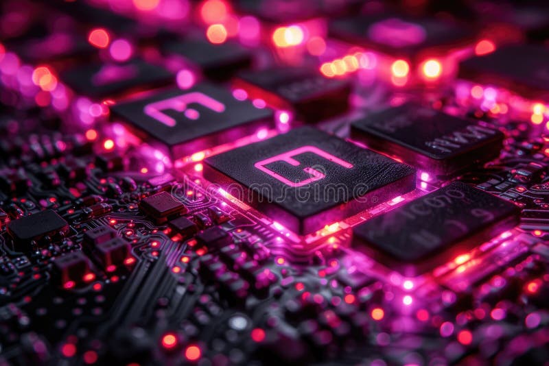 AI-Generated Circuit Board stock illustration. Illustration of ...