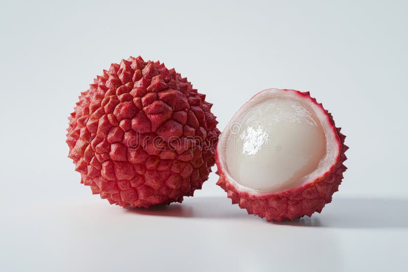 Close-Up of Lychee Fruit stock illustration. Illustration of detail ...