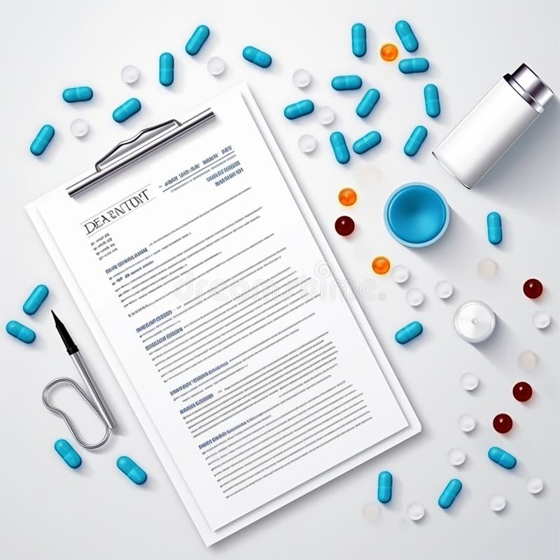 Doctor S Prescription Pad with a Medical Pen. Stock Illustration ... Doctor S Prescription Pad with a Medical Pen. Stock Illustration ...