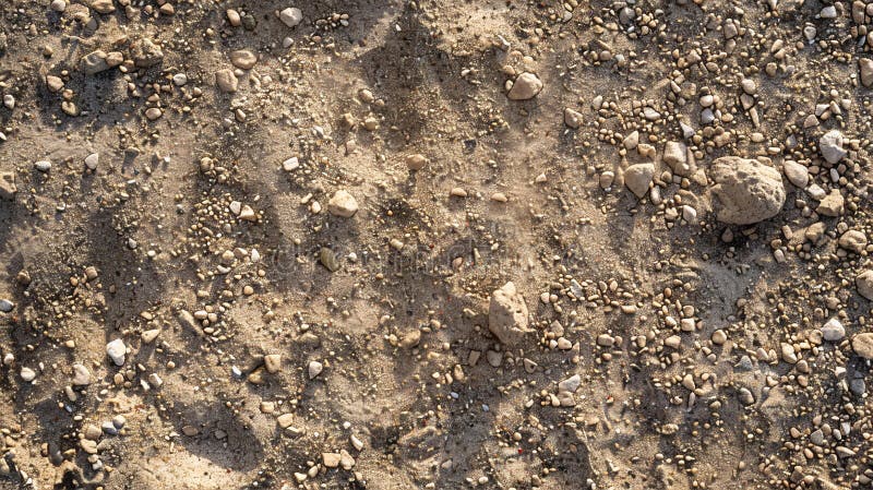 Close-up of Damp Sandy Soil with Scattered Pebbles Stock Illustration ...