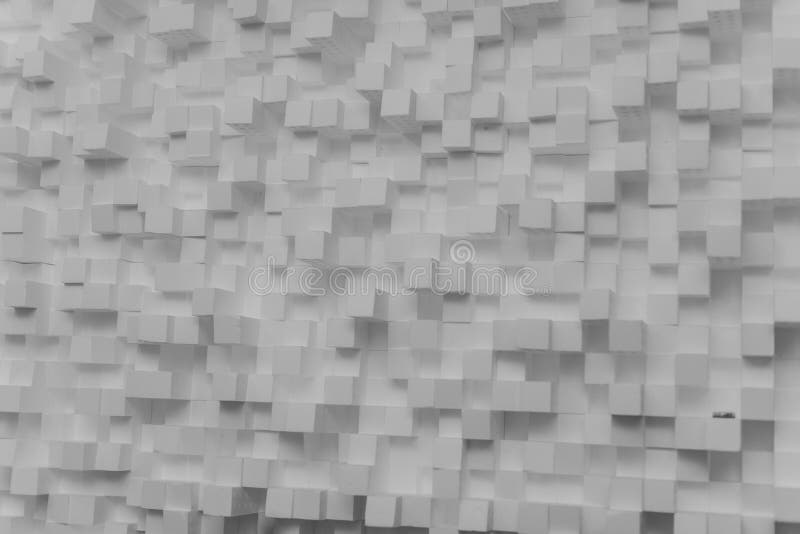 White Acoustic Foam Panel with Geometric 3D Pattern Used for Sound ...