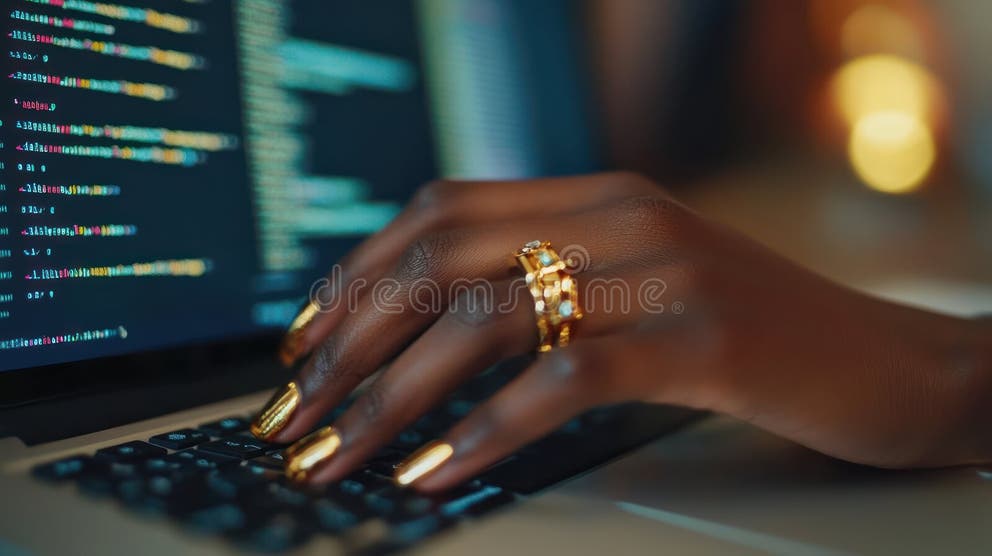 Learning To Code: Closeup of Hand Typing on Laptop Keyboard, Tech ...