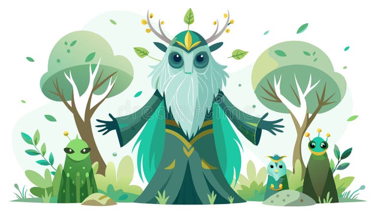 This Image Showcases a Collection of Forest Spirits, Emphasizing Their ...