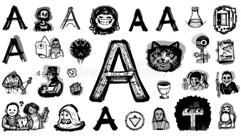 AI-Generated Letter a Illustrations Stock Illustration - Illustration ...