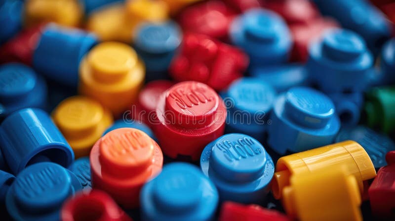 Colorful LEGO Bricks in Disarray: Playful Chaos and Creativity Stock ...